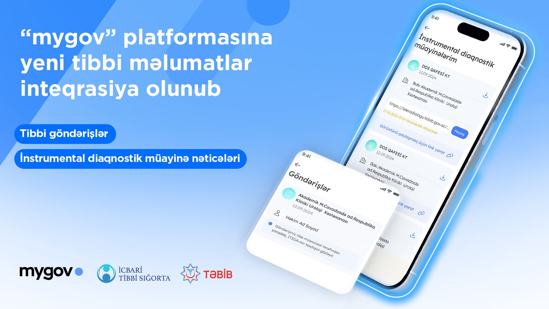 “mygov” platformasına yeni tibbi məlumatlar inteqrasiya olunub | ITS